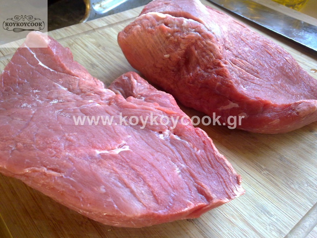 ΜΟΣΧΑΡΑΚΙ ΜΕ ΛΑΧΑΝΙΚΑ ΚΑΙ ΜΑΣΤΕΛΟ ΣΤΗΝ ΛΑΔΟΚΟΛΛΑ – Koykoycook