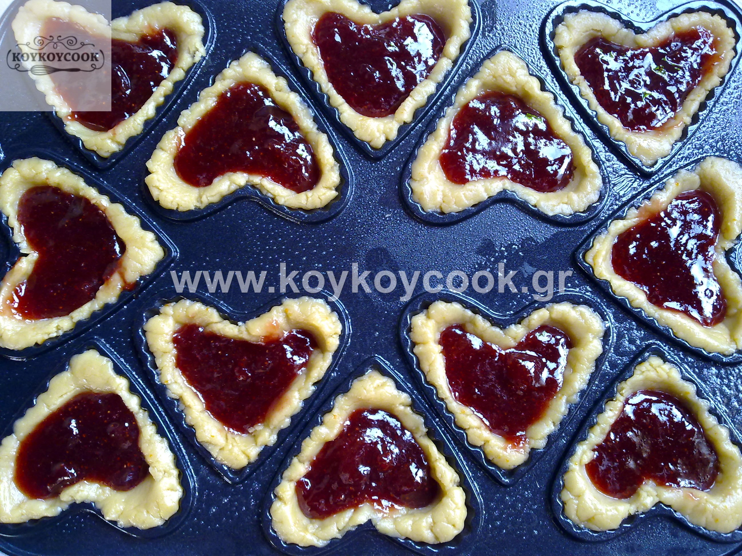 TAΡΤΑΚΙΑ ΚΑΡΔΟΥΛΕΣ ΜΕ ΜΑΡΜΕΛΑΔΑ ΦΡΑΟΥΛΑ – Koykoycook