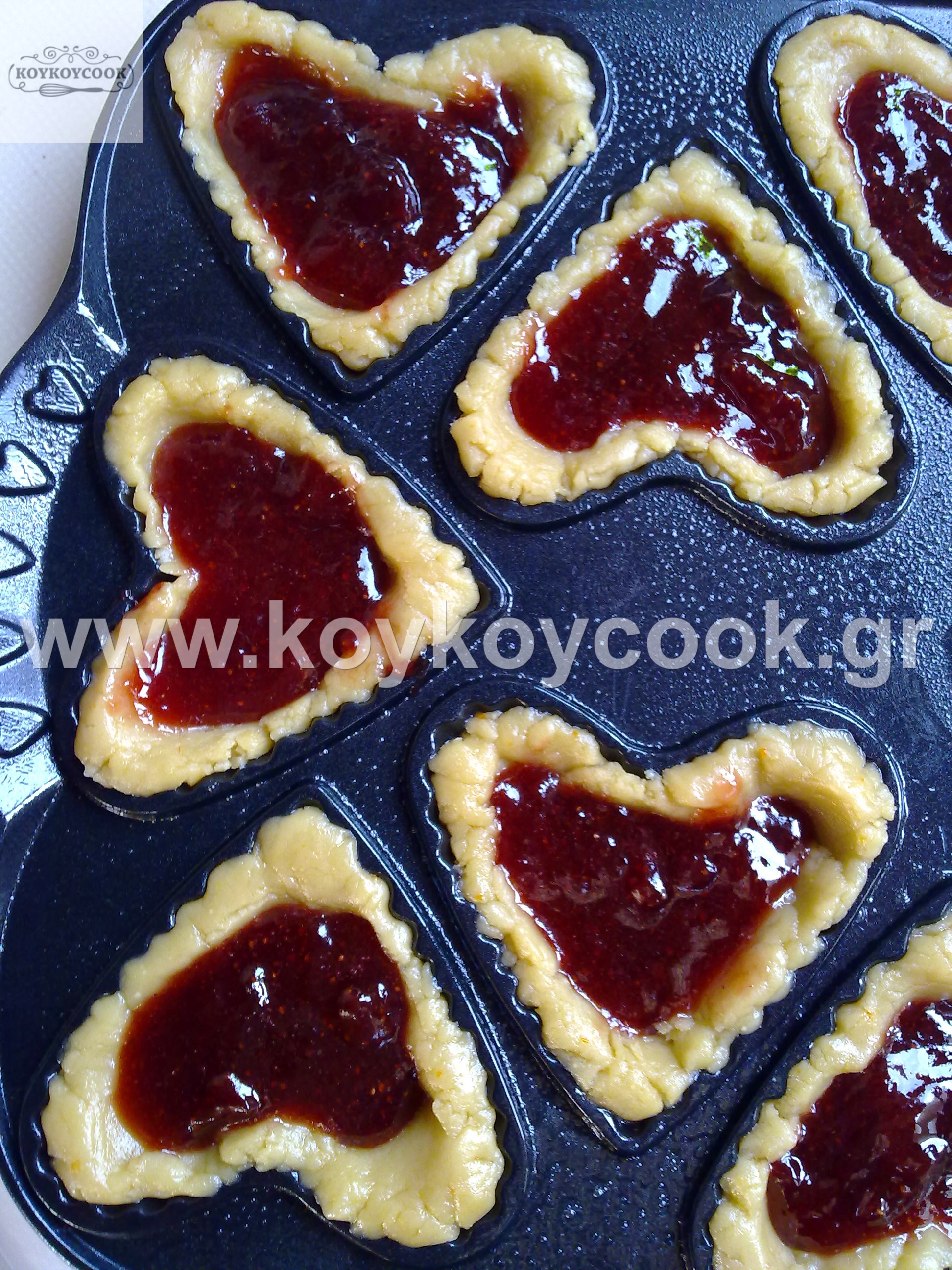 TAΡΤΑΚΙΑ ΚΑΡΔΟΥΛΕΣ ΜΕ ΜΑΡΜΕΛΑΔΑ ΦΡΑΟΥΛΑ – Koykoycook