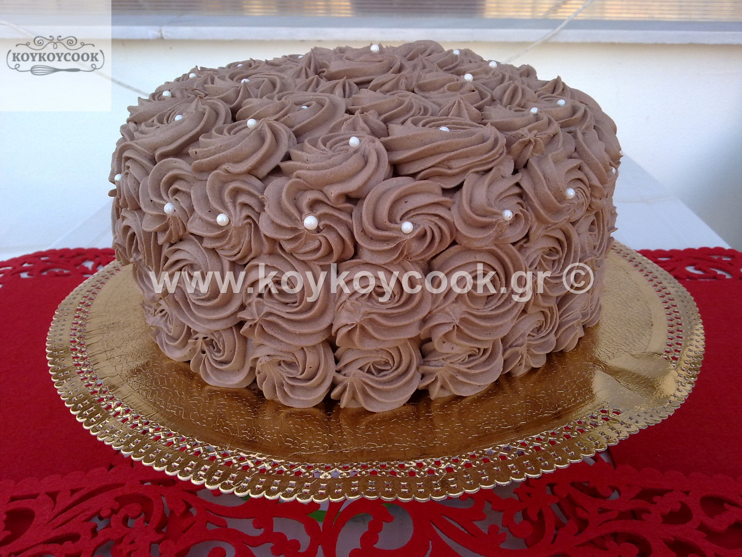 ΤΟΥΡΤΑ ΣΟΚΟΛΑΤΑ SWIRL ROSE – Koykoycook