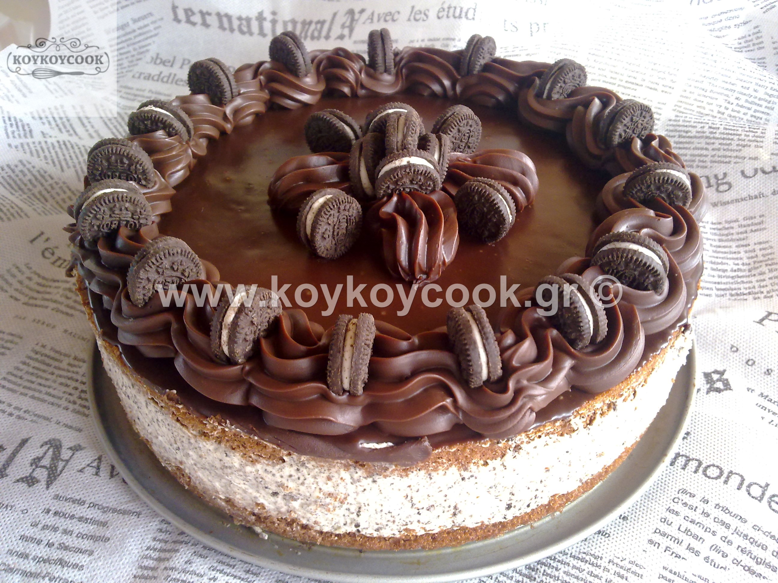 ΤΟΥΡΤΑ OREO ΤΣΙΖΚΕΙΚ ΜΕ ΓΚΑΝΑΣ – Koykoycook