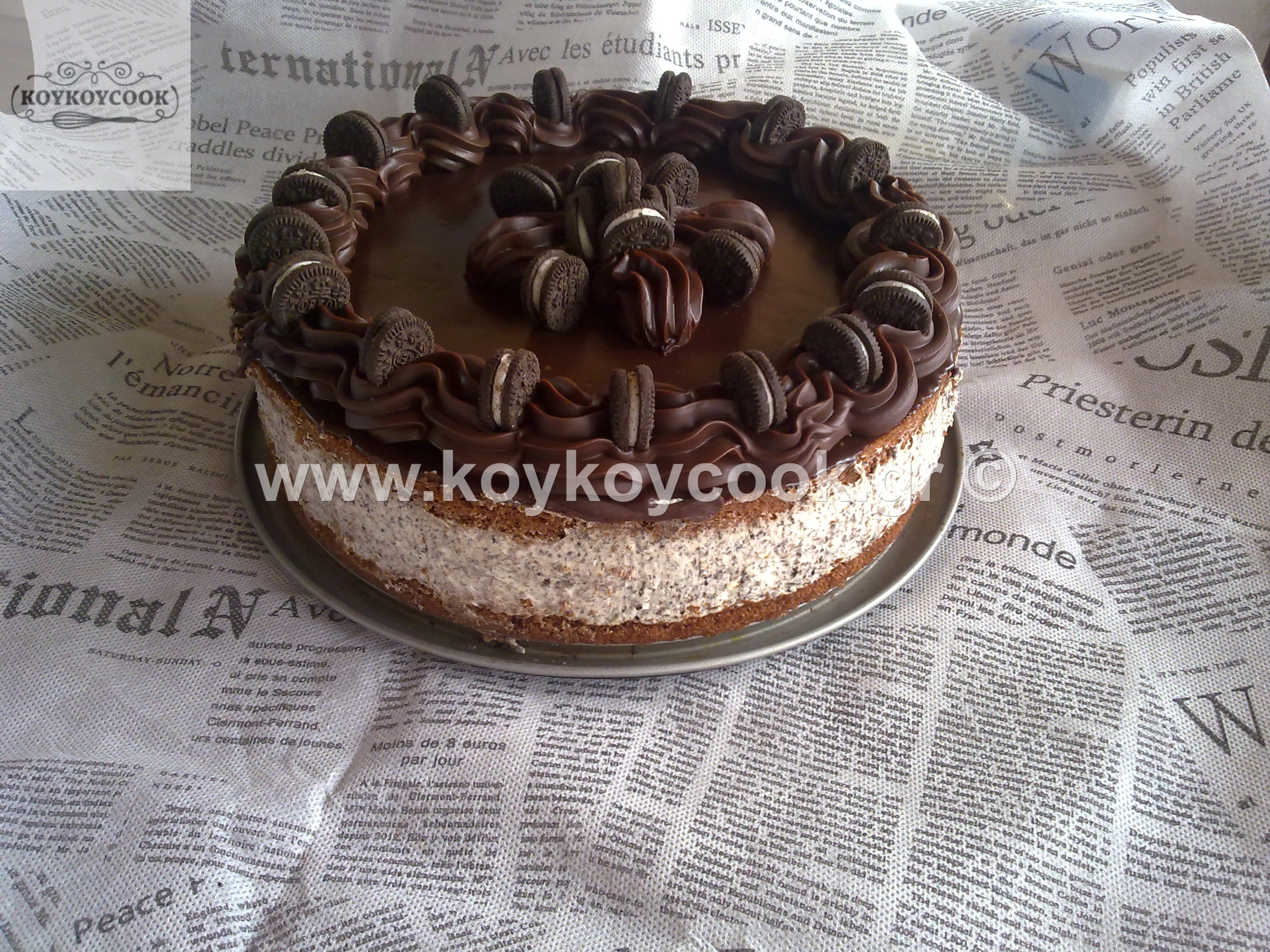 ΤΟΥΡΤΑ OREO ΤΣΙΖΚΕΙΚ ΜΕ ΓΚΑΝΑΣ – Koykoycook