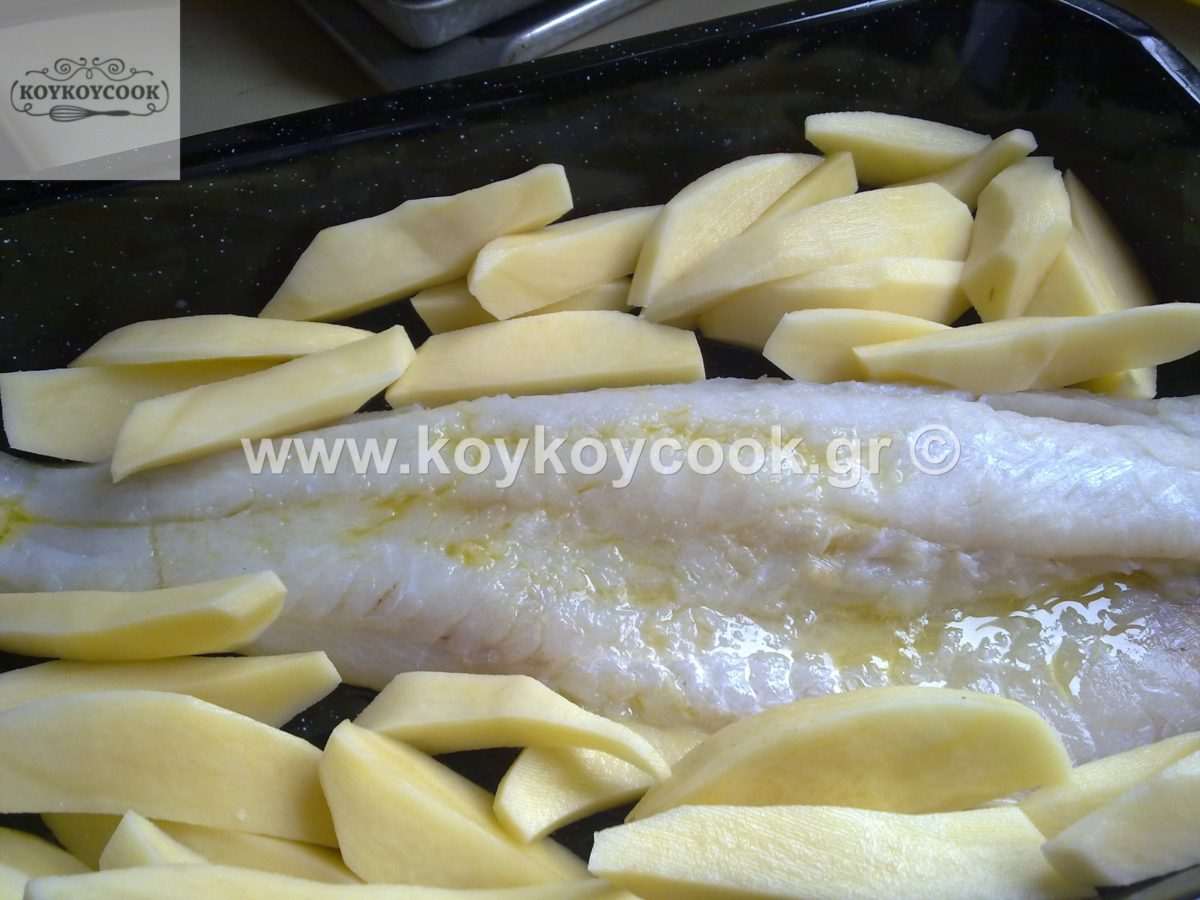 ΦΙΛΕΤΟ ΜΠΑΚΑΛΙΑΡΟΥ ΣΚΟΡΔΟΛΕΜΟΝΑΤΟ ΣΤΟΝ ΦΟΥΡΝΟ ΜΕ ΠΑΤΑΤΕΣ – Koykoycook