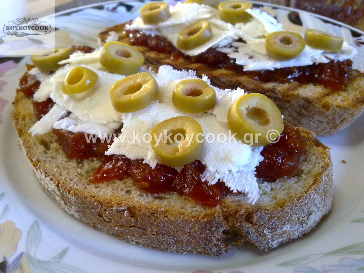 ΜΠΡΟΥΣΚΕΤΑ ME ΜΑΡΜΕΛΑΔΑ ΝΤΟΜΑΤΑΣ,ΦΛΕΙΚΣ ΑΛΜΥΡΟΥ ΜΑΣΤΕΛΟ & ΡΟΔΕΛΕΣ ΕΛΗΑΣ ...