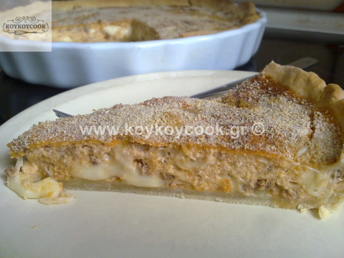 ΑΛΜΥΡΗ ΤΑΡΤΑ ΜΕ ΚΙΜΑ, ΓΙΑΟΥΡΤΙ ΚΑΙ ΤΥΡΙ – Koykoycook