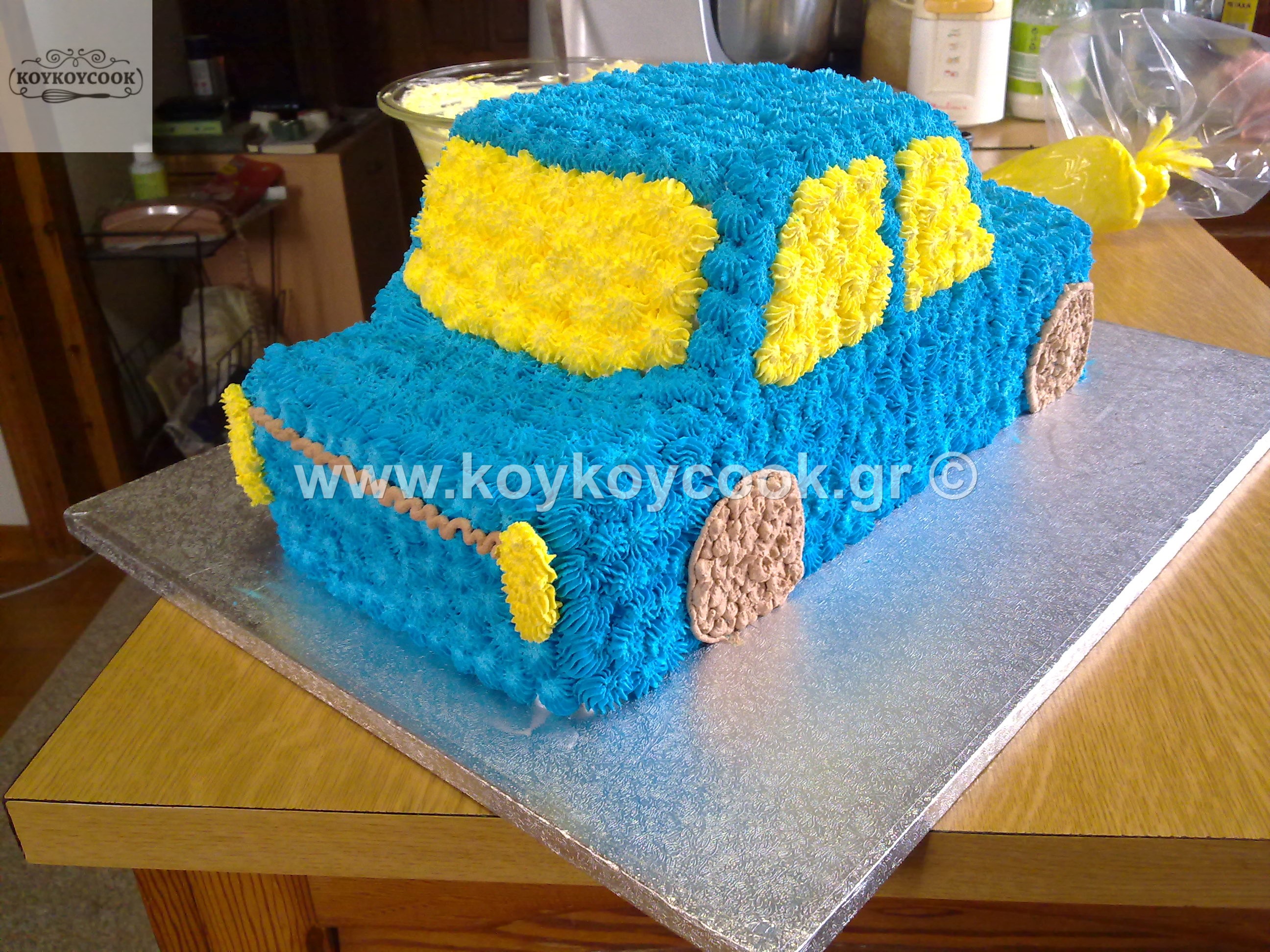 ΤΟΥΡΤΑ ΜΠΛΕ ΑΥΤΟΚΙΝΗΤΟ – Koykoycook