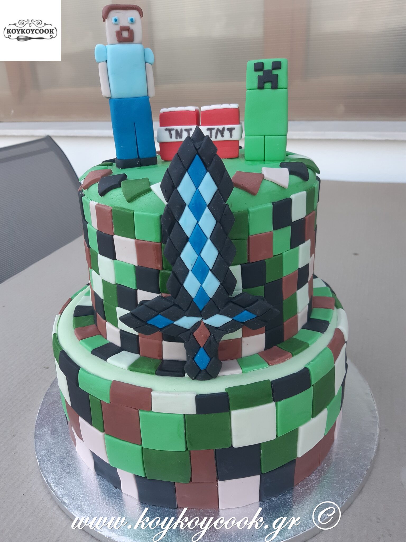 ΤΟΥΡΤΑ MINECRAFT ΔΙΩΡΟΦΗ – Koykoycook