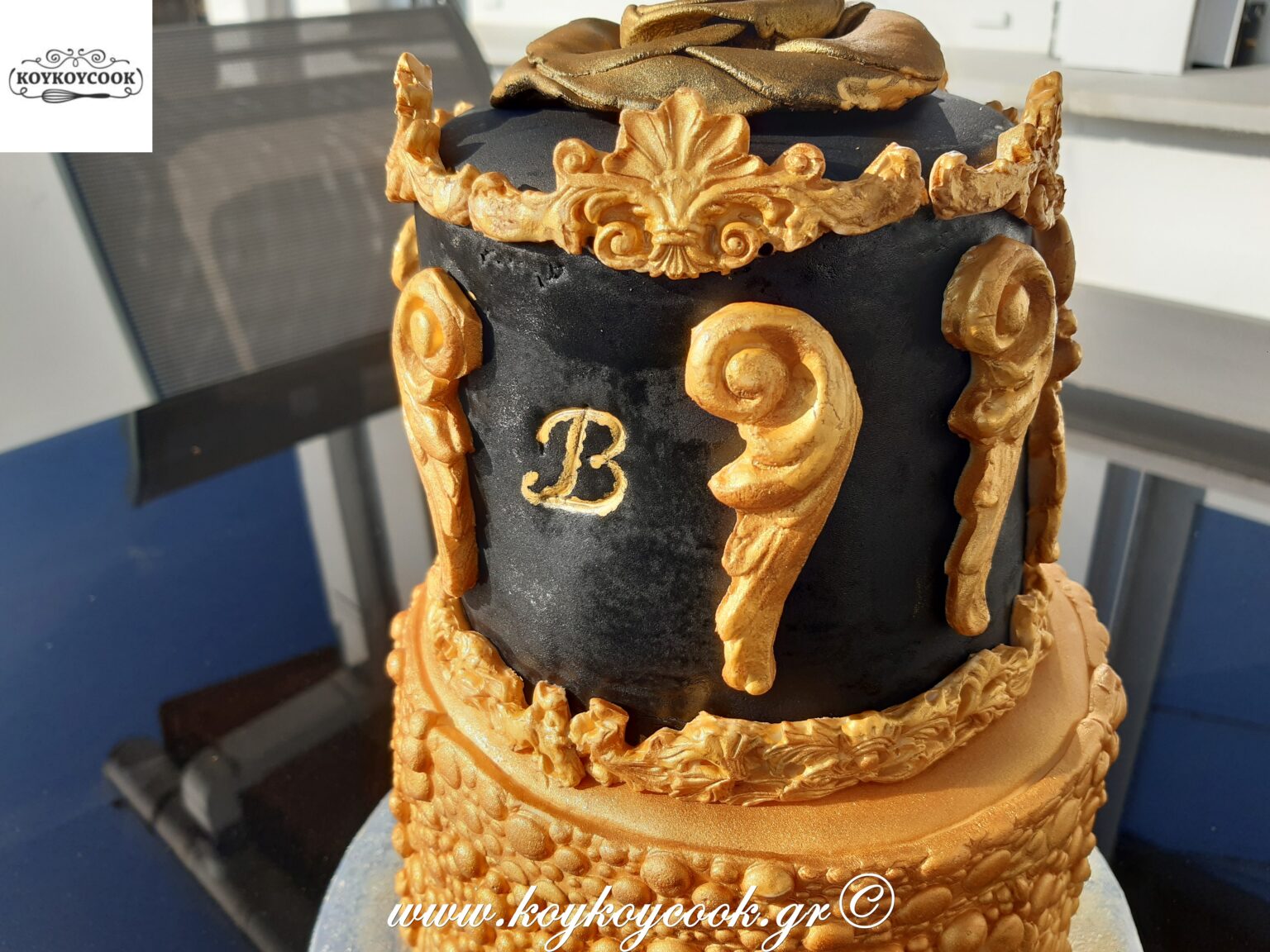 ΤΟΥΡΤΑ ΜΠΑΡΟΚ BLACK & GOLD – Koykoycook