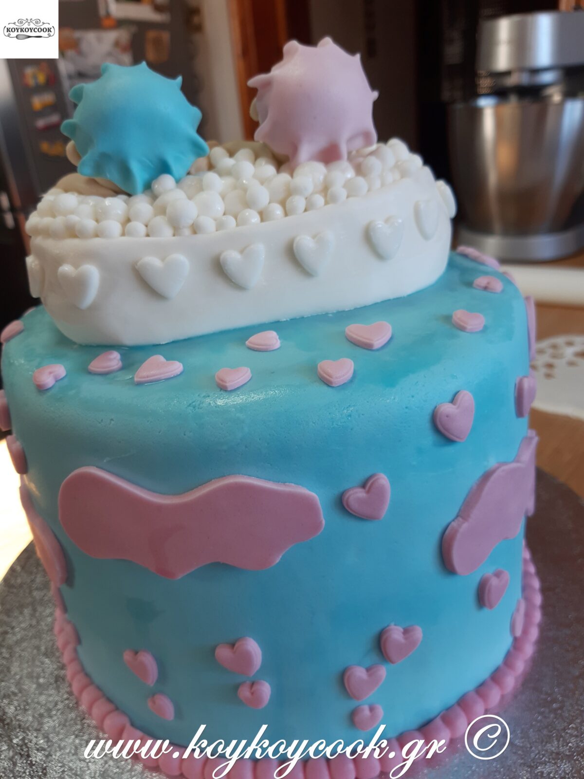 ΤΟΥΡΤΑ SHOWER CAKE ΓΙΑ ΔΙΔΥΜΑ – Koykoycook